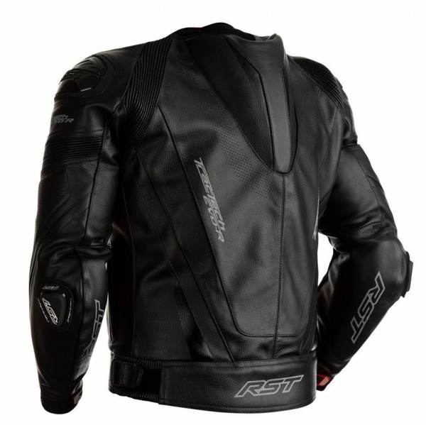 RST Tractech Evo R CE Leather Motorcycle Motorbike Jacket - Black ...